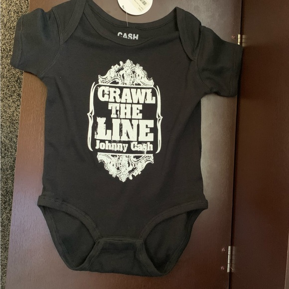 One Pieces | Nwt Johnny Cash Crawl The Line Onesie | Poshmark